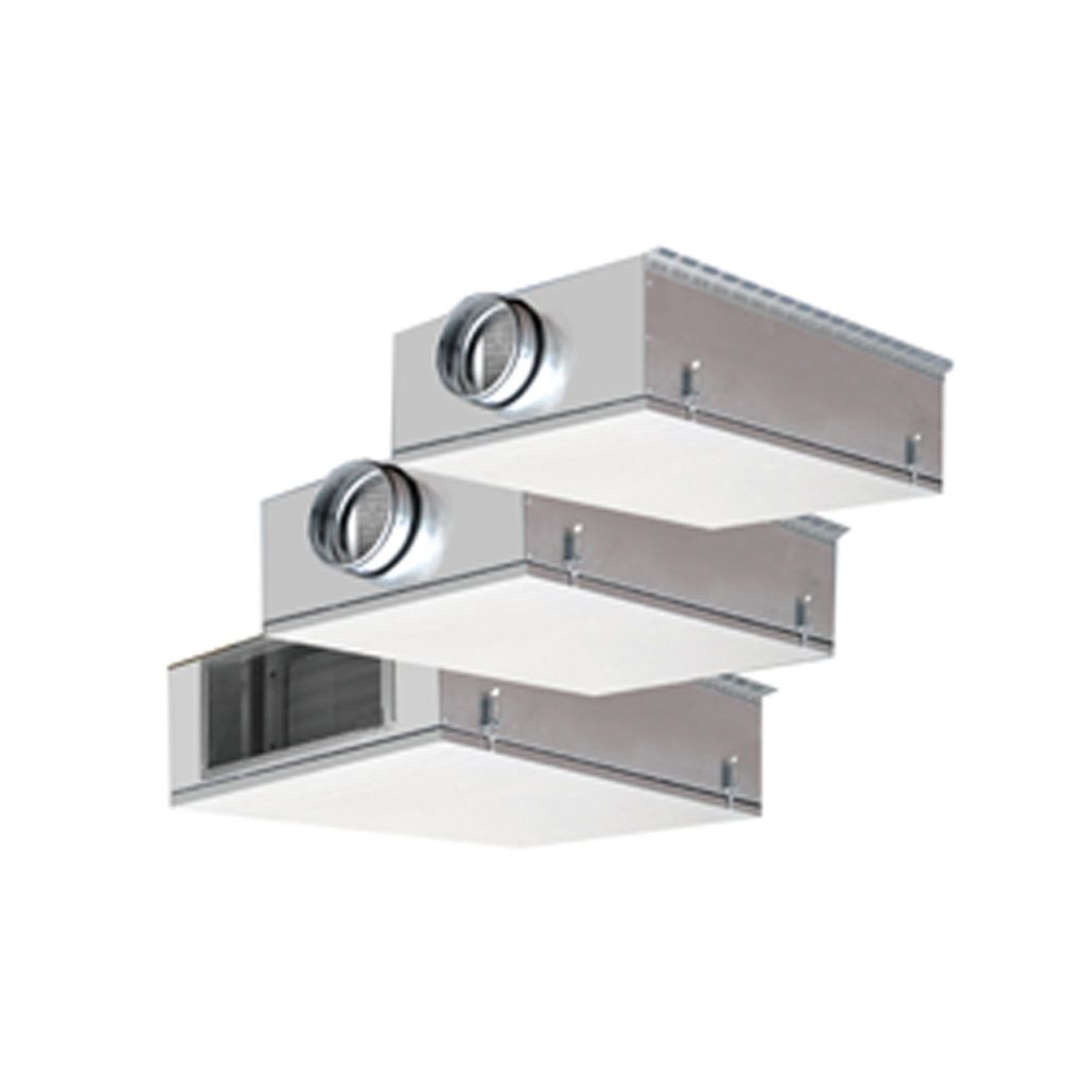 luchttoevoerunits in de VERSO uitvoering van Vortvent Komfovent